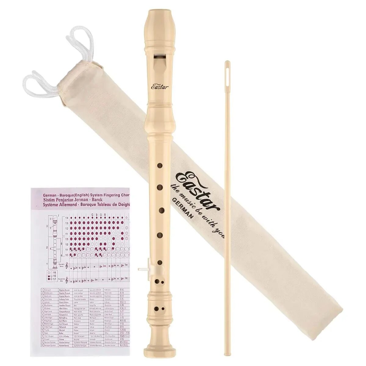 Блокфлейта EASTAR ERS-21GN Soprano White