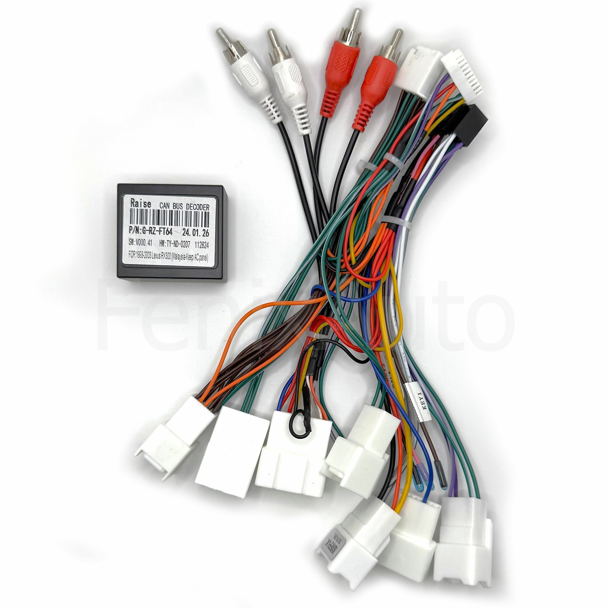 Разъем-переходник 16 pin для подключения Android магнитолы в Lexus RX 1 / Toyota Harrier 1 (1997-2003) (с Canbus RZ)