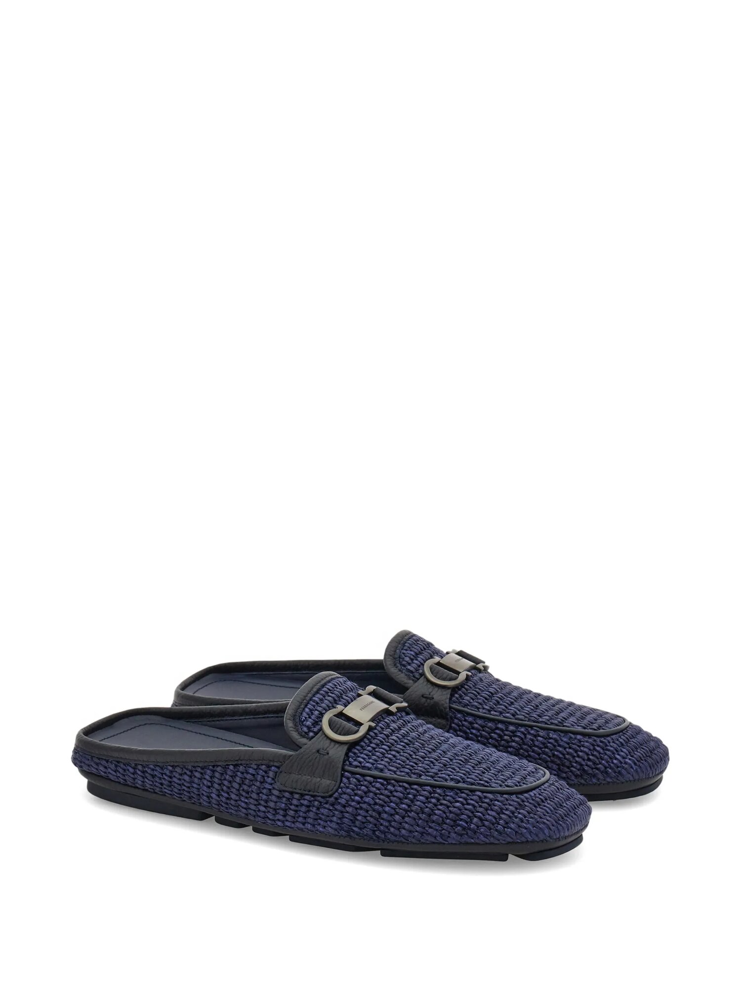 Мюли Salvatore Ferragamo Gancini ornament mules, размер 44.5, blue — фото 1