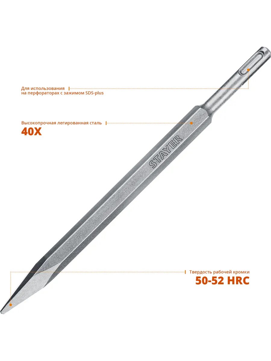 STAYER Gorilla Force, 250 мм, SDS-Plus, пикообразное зу