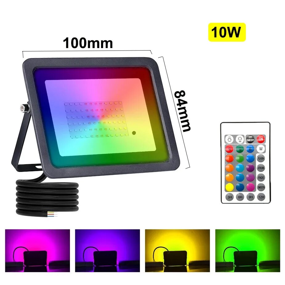 GBKOF RGB LED Прожектор IP66 220В 10W 50W 100W Уличный 10W