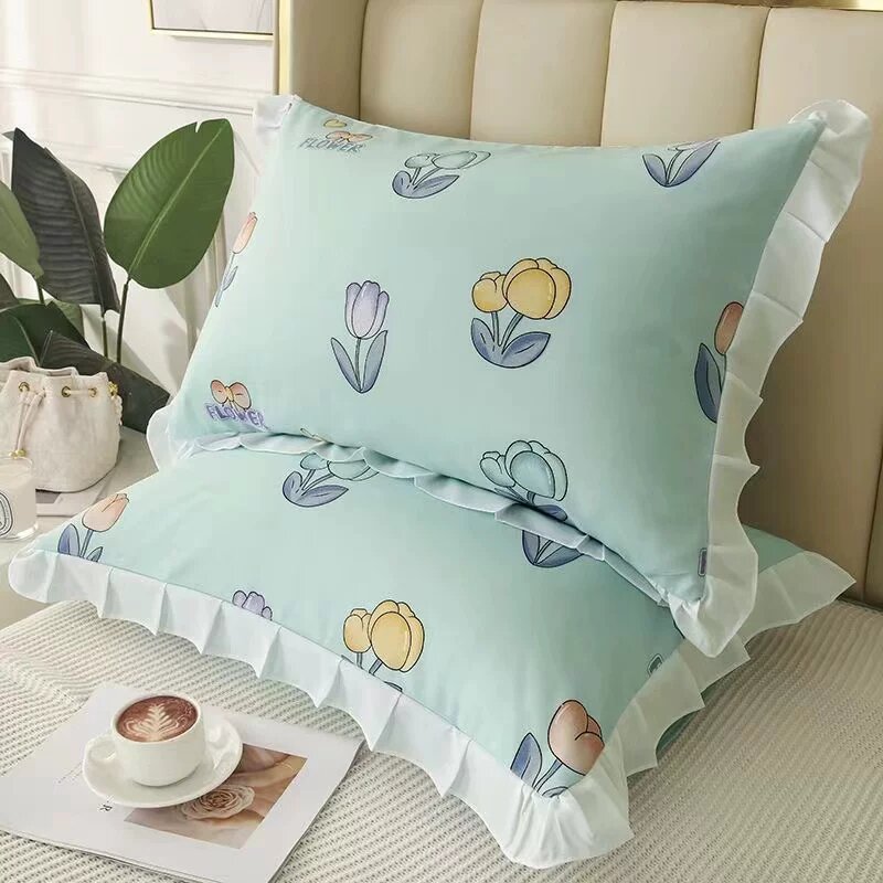 Подушка-чехол Blue Flower 30x50 см, одиночный, постельное белье, 2025 модель
