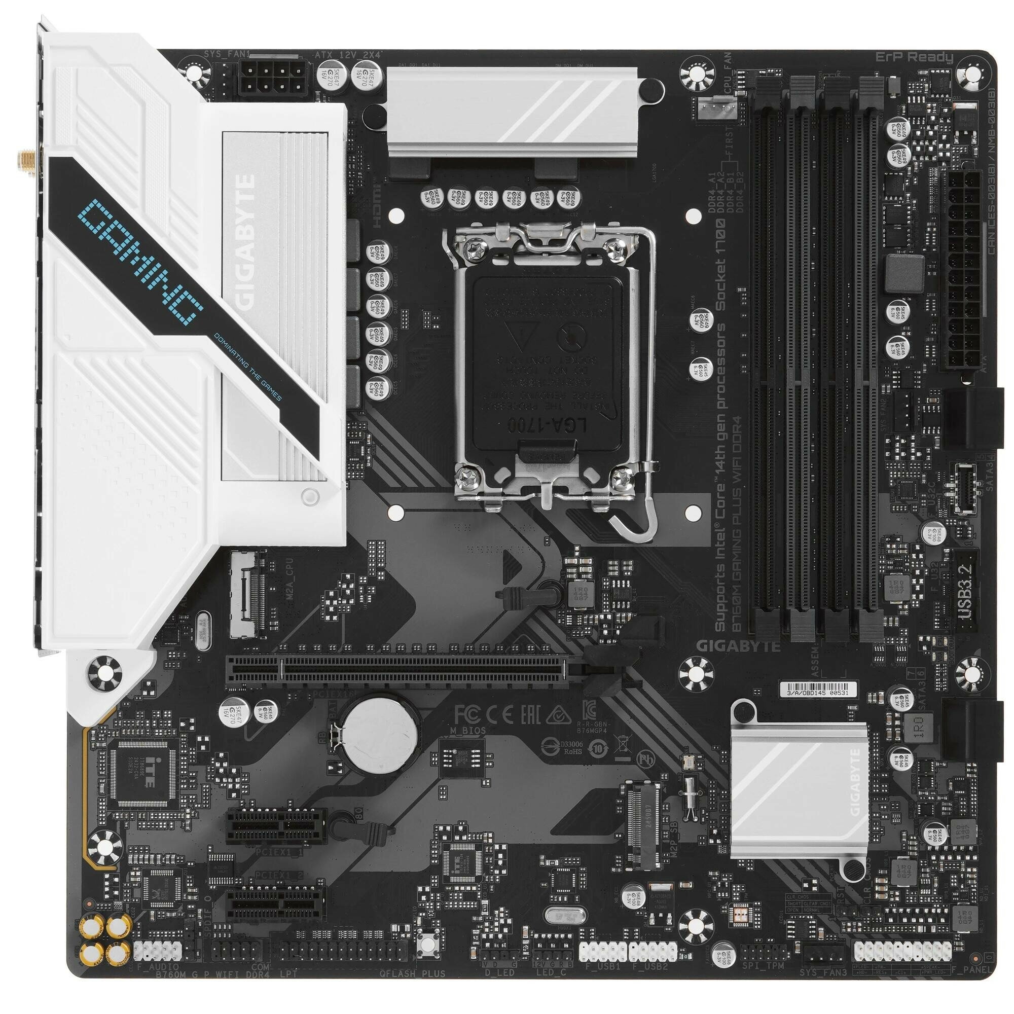 MSI Материнская плата B760M GAMING PLUS WIFI DDR4 LGA 1700 4хDDR IV 2хM.2