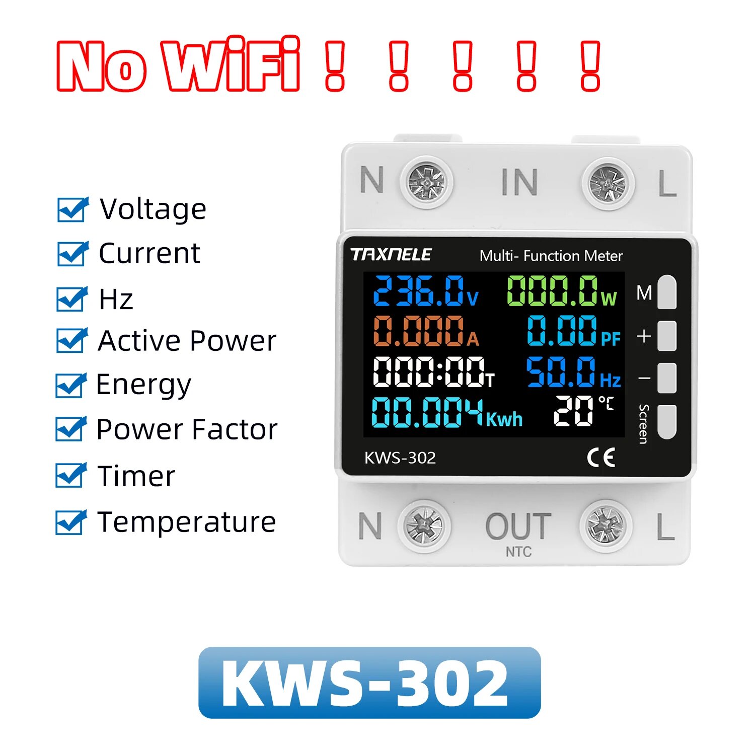 Smart Switch APNEU KWS-302WF Meter