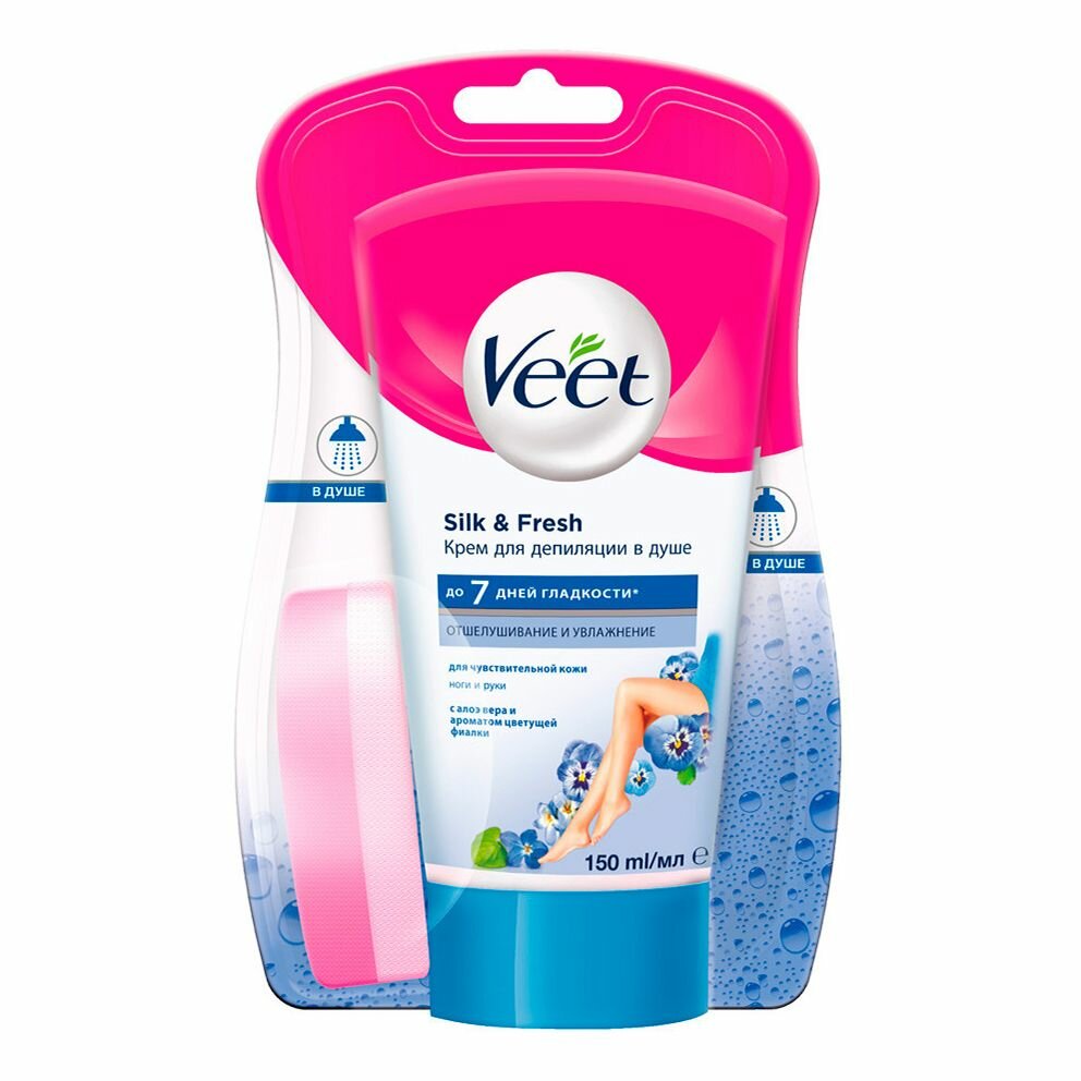 Крем для депиляции Veet Silk&Fresh для чувствительной кожи тела 150 мл