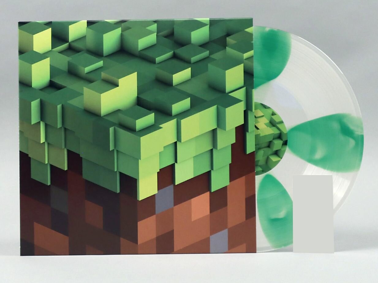 Minecraft - C418 (2000шт в мире Clear Green Cornetto Volume Aplha Numbered Limited OST) Цвет: Прозрачно-Зеленое Мороженое, Виниловая Пластинка Майнкрафт