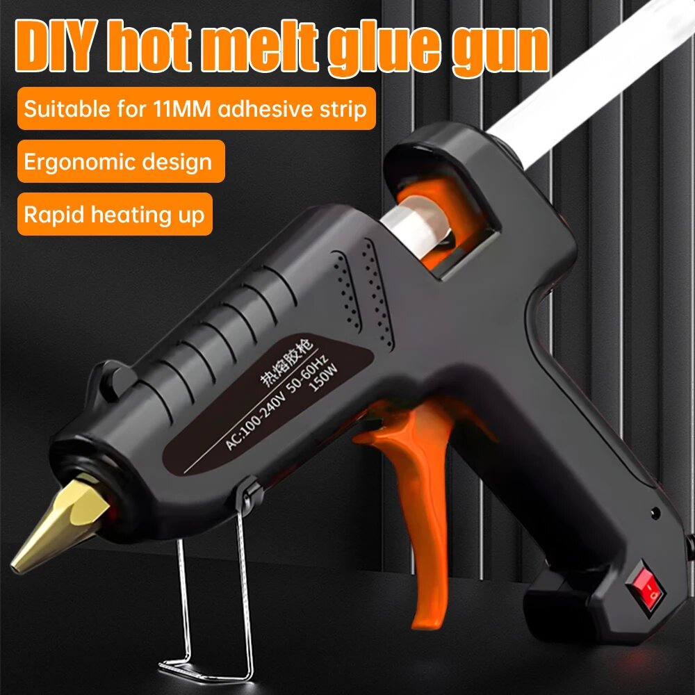 Пистолет для горячего клея 150W, ЕС, черный