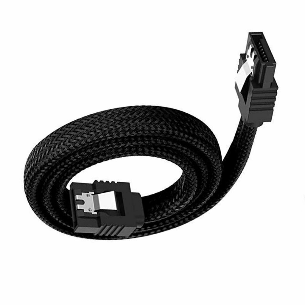 Кабель SATA 3.0, 50 см, Черный