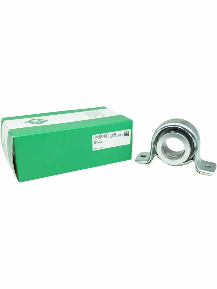 Подшипниковый узел PB35-XL INA (RAE35) 35 мм на лапах, стационарный штампованный корпус подшипника двухболтовый, 1 шт.