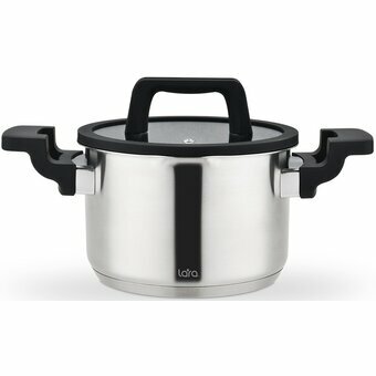 Кастрюля 3.9л Lara LR02-292 Премиум нерж, 20см, Soft-touch