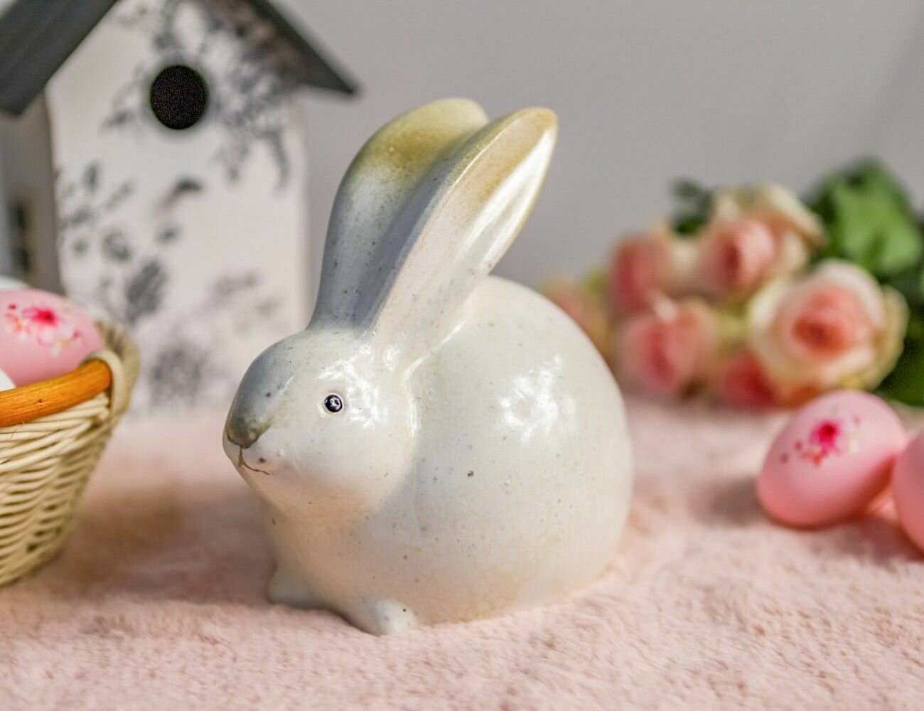 Декоративная фигурка кролик милаш, керамика, 17 см, Кэминг (Kaemingk) 851267
