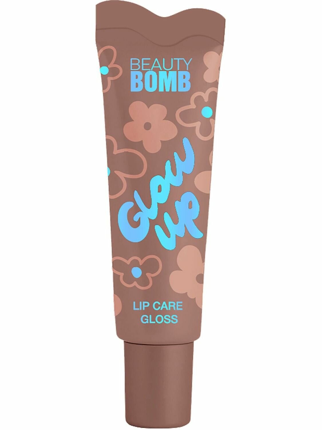 Beauty Bomb Блеск для губ уходовый Тон 01 Карамельный нюд Lip Care Gloss Glow Up, 10 мл