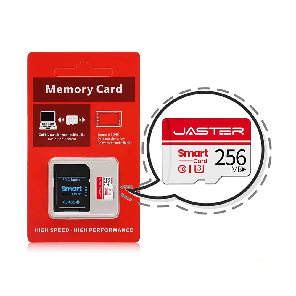 JASTER карта памяти microSD 128 ГБ 256MB