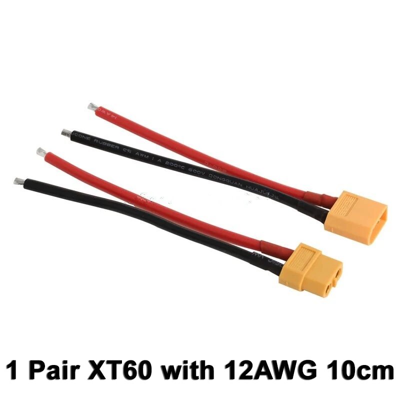 XT60 разъем с силиконовым проводом 12 AWG 1 male and 1 female
