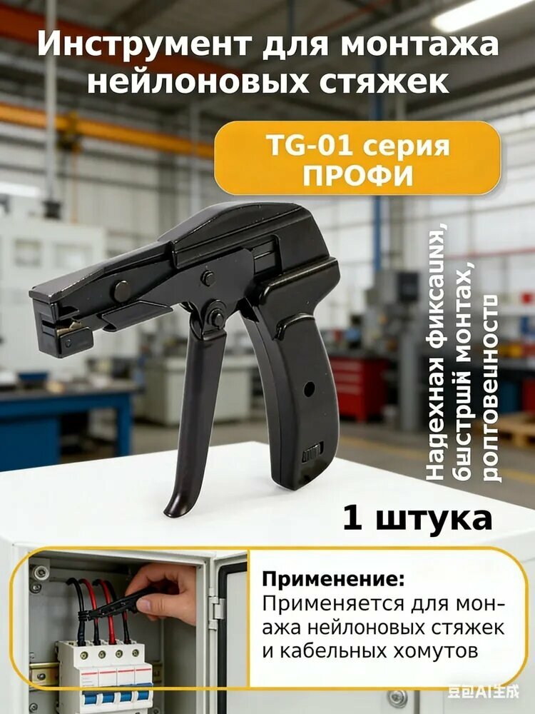 Инструмент для монтажа нейлоновых стяжек TG-01 серия профи