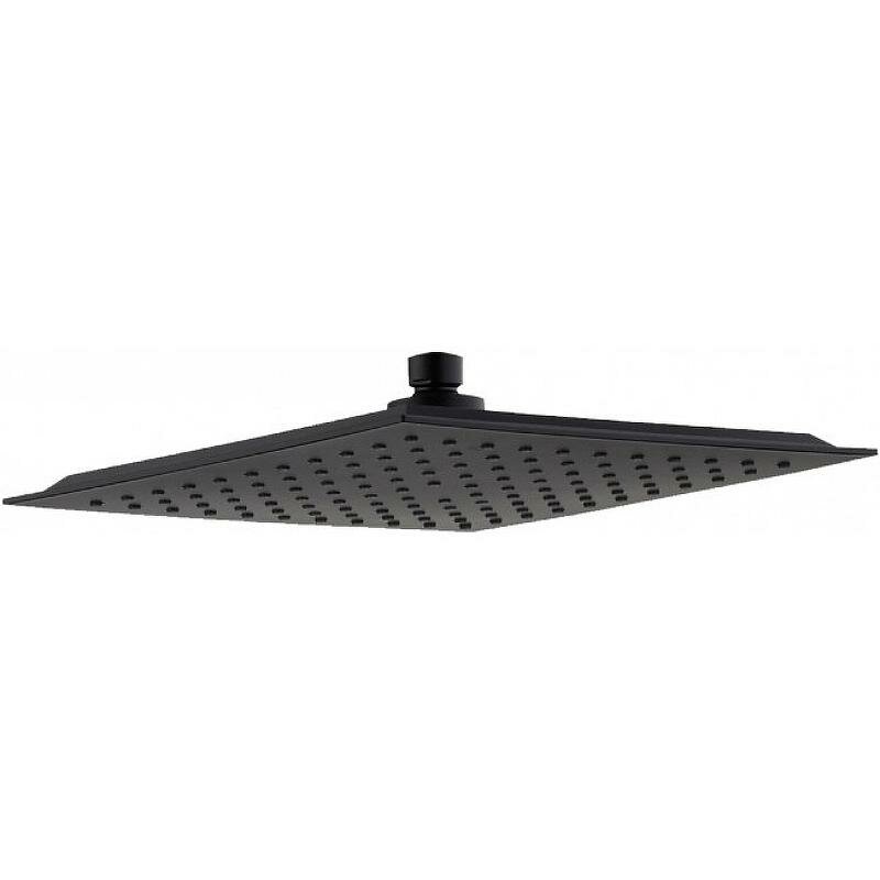 Верхний душ Aquanet Static 261826 250х250 мм, черный матовый, на кронштейн
