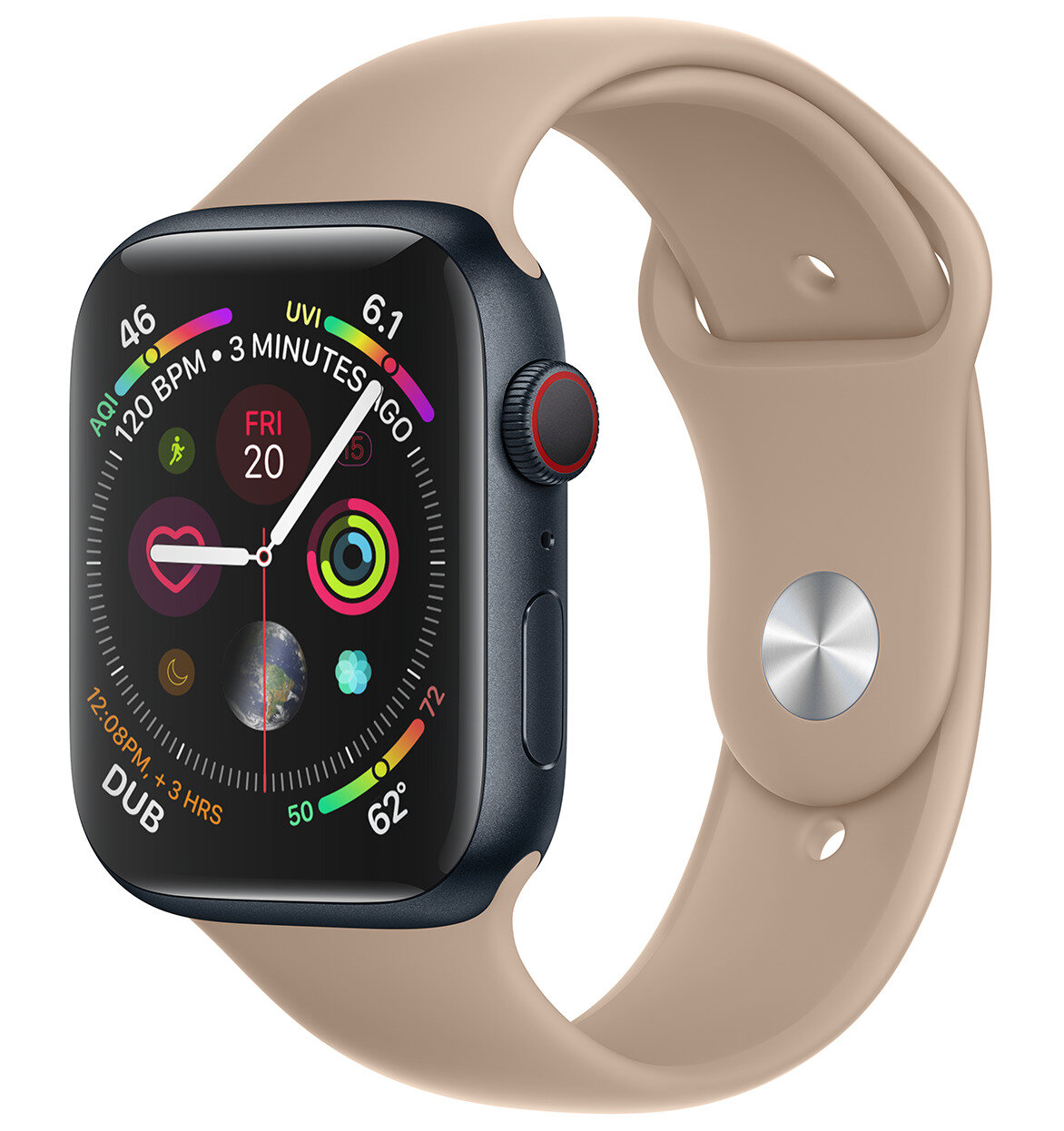 Ремешок для Apple Watch 38/40/41/42 mm размер M/L, силиконовый, цвет Ореховый (темно-бежевый), браслет на смарт-часы Эпл Вотч для iWatch Series 11 10 9 8 7 6 5 4 3 2 1 SE 3 SE 2 SE совместимый