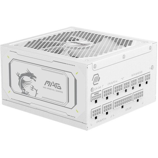 Блок питания Msi MAG A1000GL , 1000W, 80+ Gold, белый