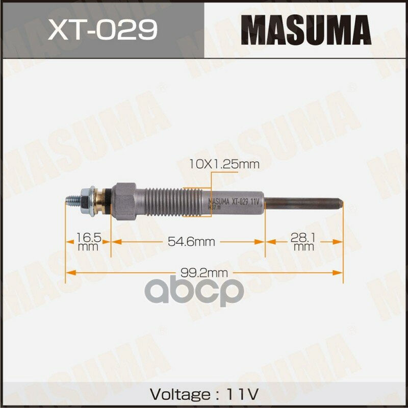 Свеча накаливания Masuma арт. XT-029