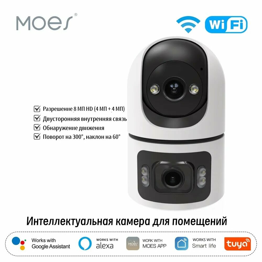 Умная внутренняя камера MOES с двумя объективами