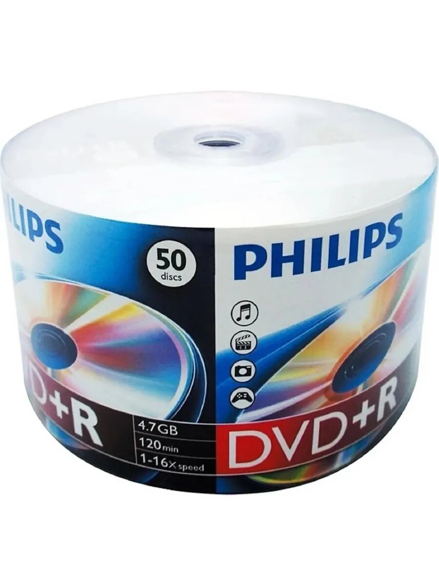 Набор DVD+R для хранения данных, 50 шт.