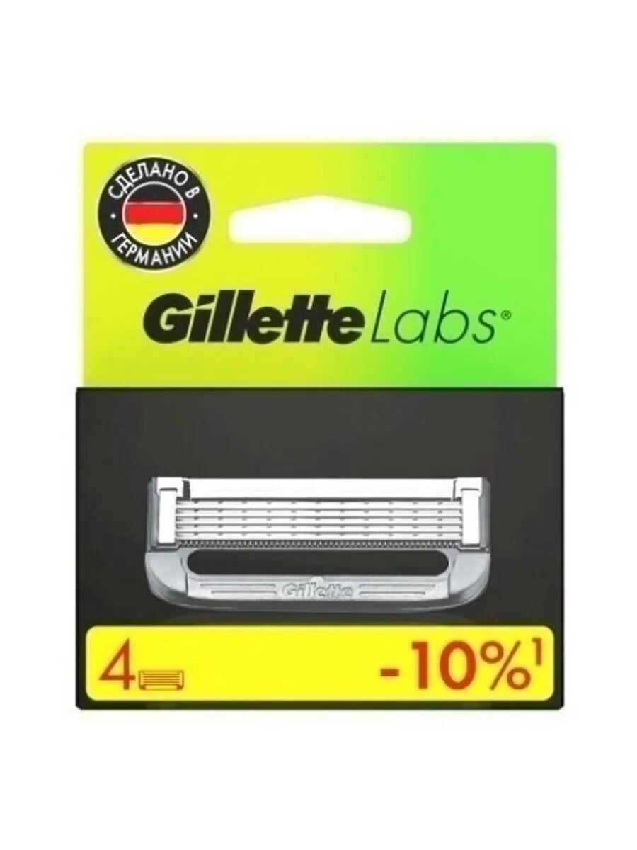 Кассеты Gillette Labs для станка с четверными лезвиями 4 шт