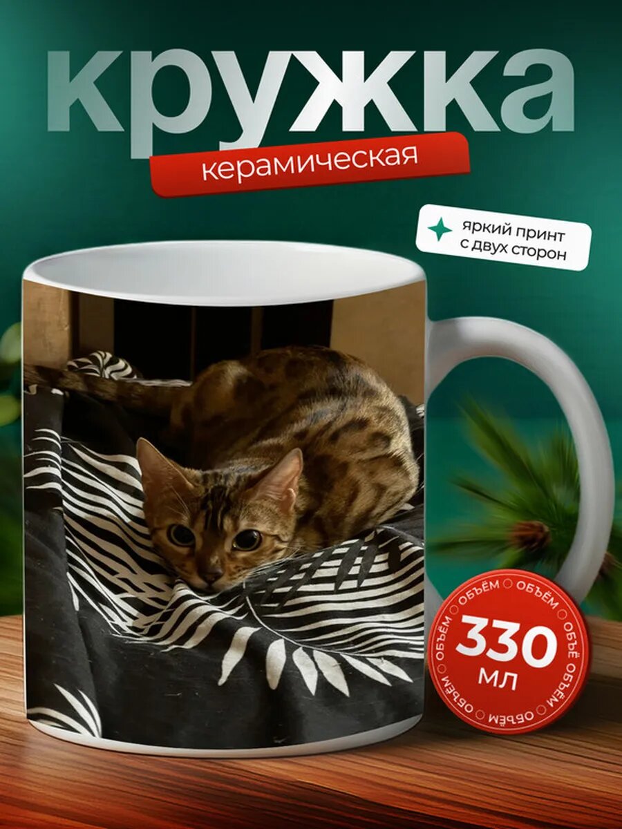 Кружка Берберийский рысь кот 37,