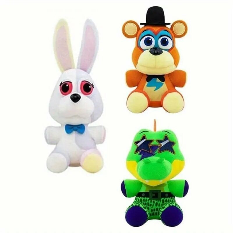 Набор 3 мягких игрушек - Аниматроники 5 ночей Зеленая Цирковой малыш Funtime Foxy Эннард Плюш Ballora Plush Funtime) 20 см (Five Nights FNA)