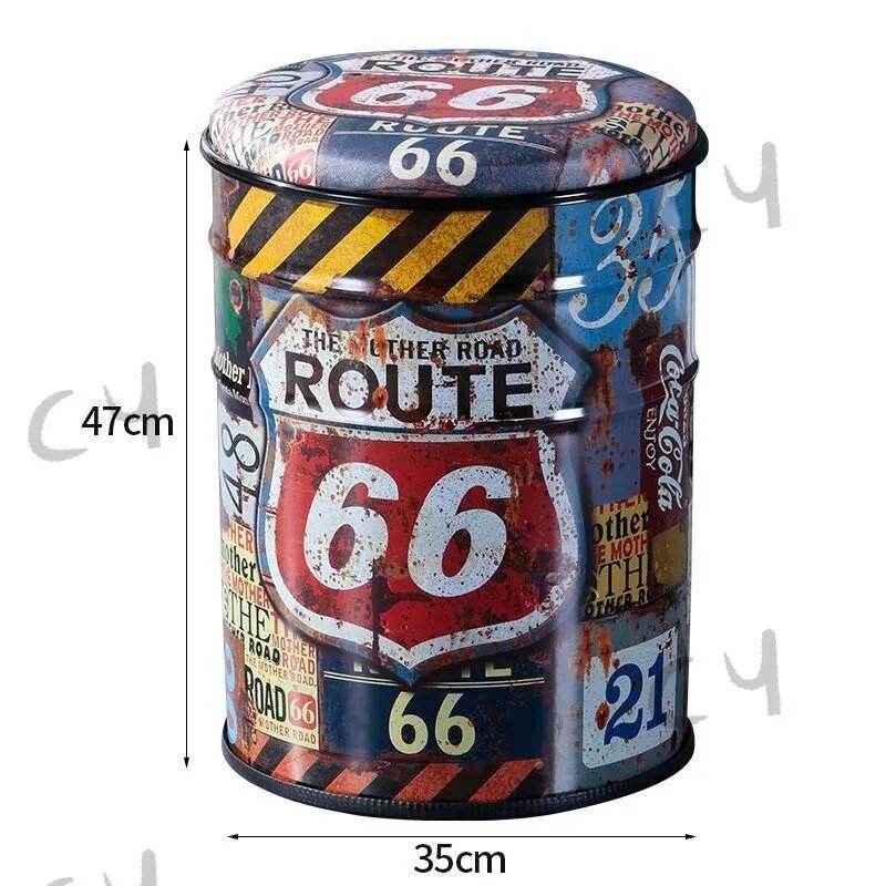 Табурет Route 66, 1 шт, 35x47x35 см, пластик, коричневый