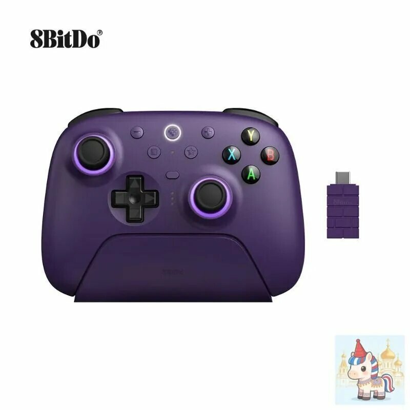 8BitDo Ultimate 2 Беспроводный 2.4G игровой контроллер с зарядной док, TMR джойстик Bluetooth Gamepad для ПК, Windows, Android