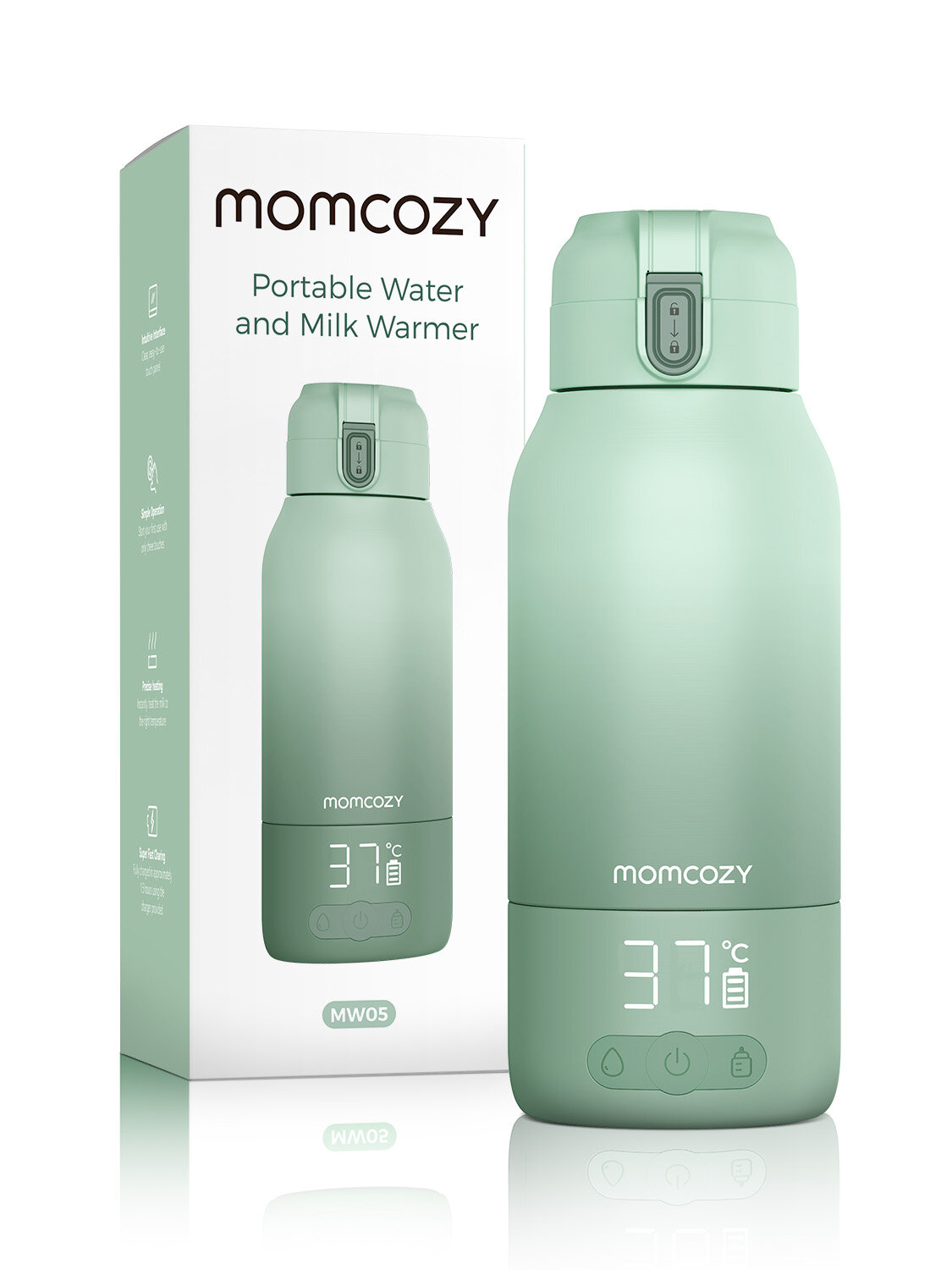 Подогреватель Momcozy Мамкози MW05 для молока и воды портативный 500 мл