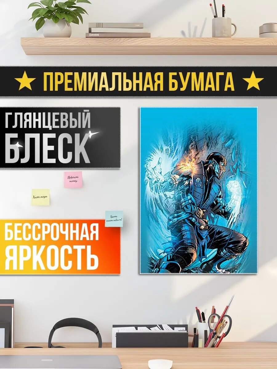 Постер на стену Mortal Kombat - Sub-Zero — фото 1