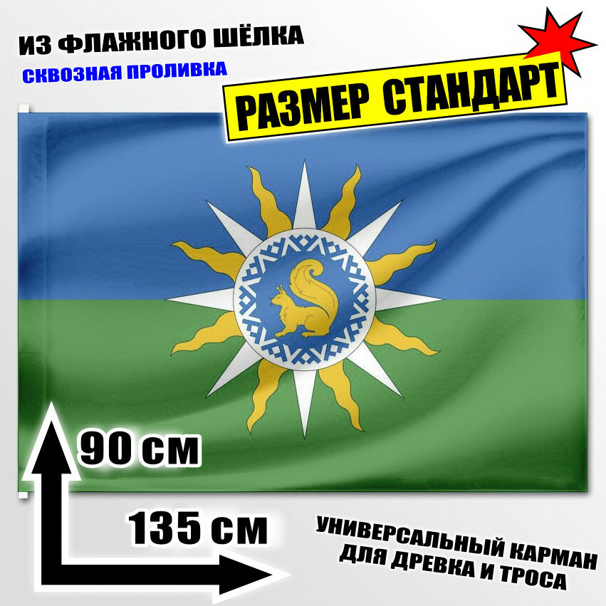 Флаг Ханымея 135x90 см.