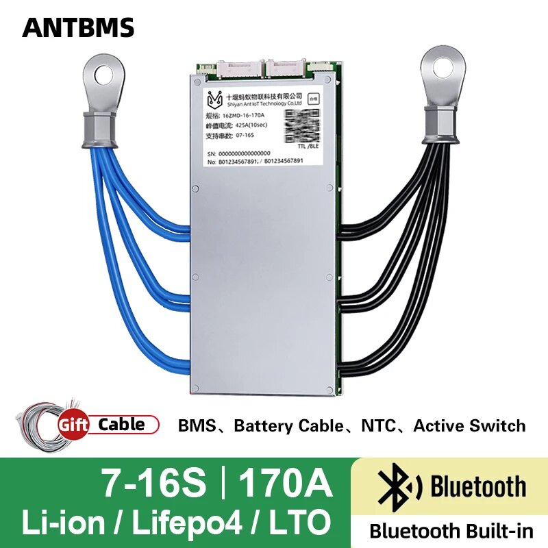 ANTBMS интеллектуальная система BMS для литиевых аккумуляторов 4S 12В