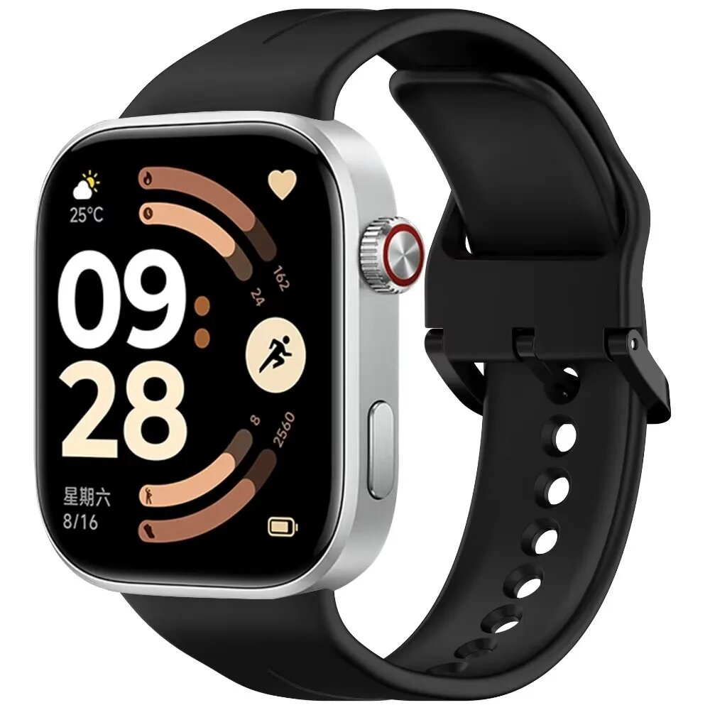 Ремешок для Redmi Watch 6, 5, 4 OUIO Черный, Redmi Watch 6, Black