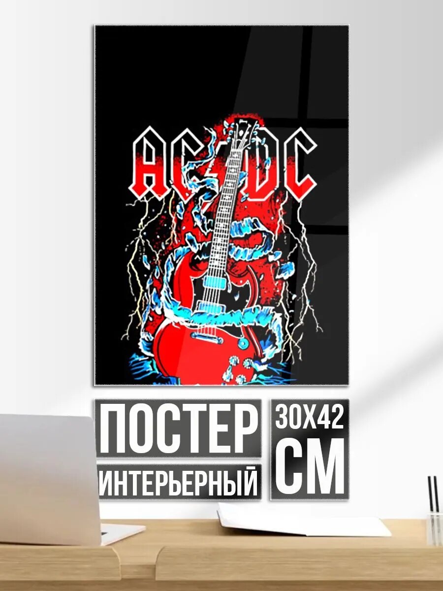 Постер на стену AC/DC гитара