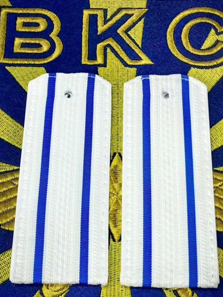 Погоны ВКС/ВВС парадные на рубашку 2 просвета пластик