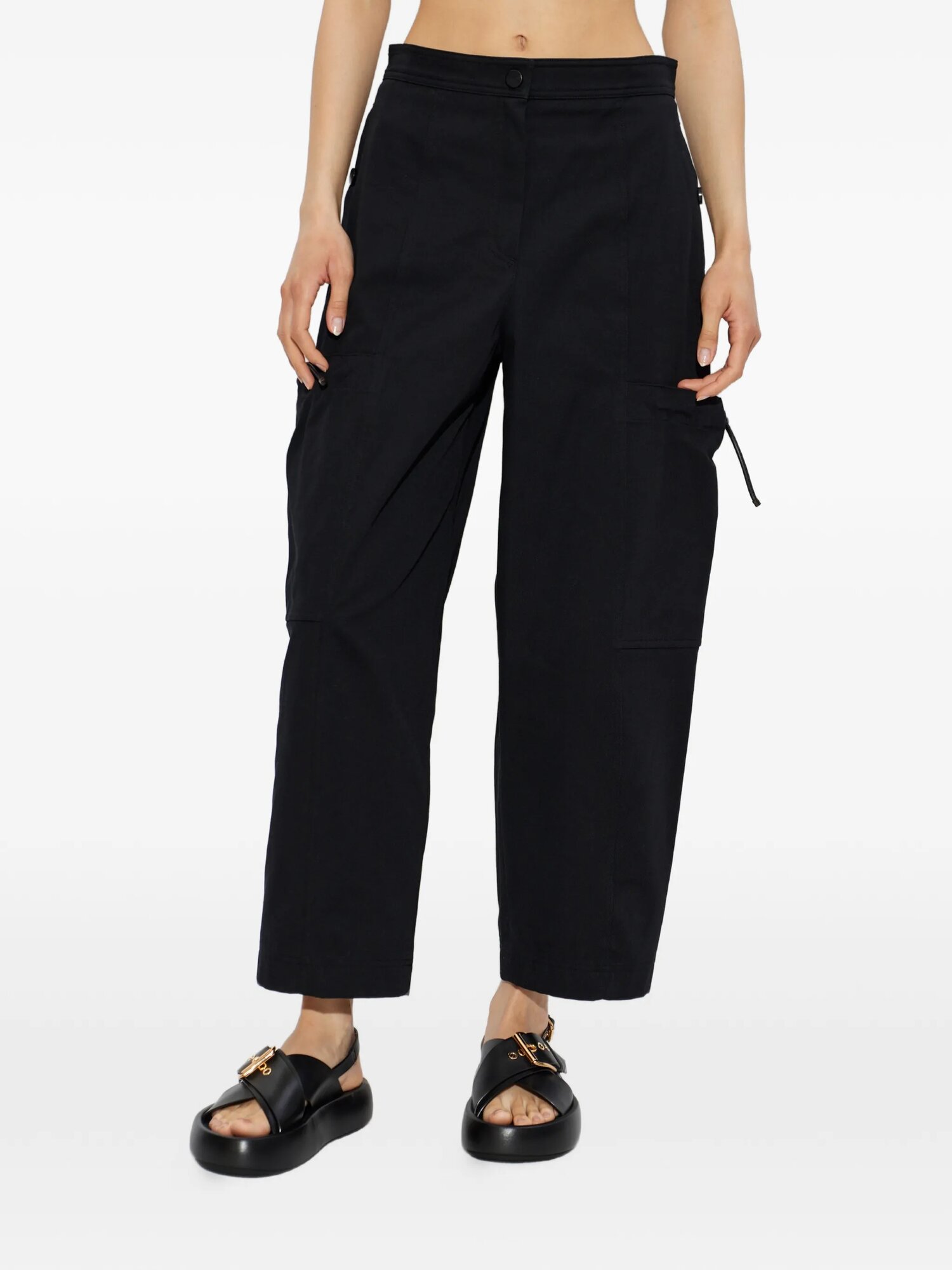 Брюки Max Mara Lepre cargo pants, размер 42, black/black — фото 1