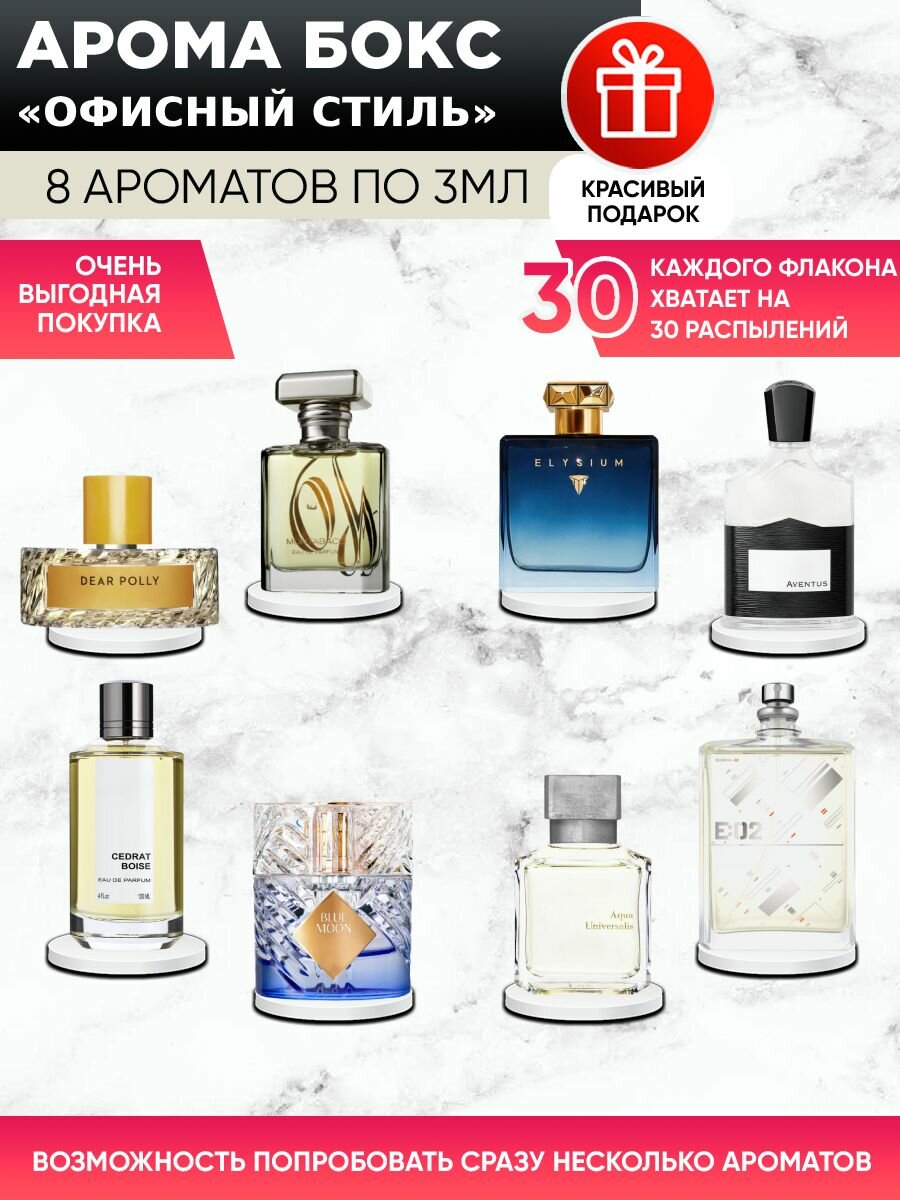 Набор духов "Офисный стиль" парфюмерный набор из 8 ароматов по 2мл