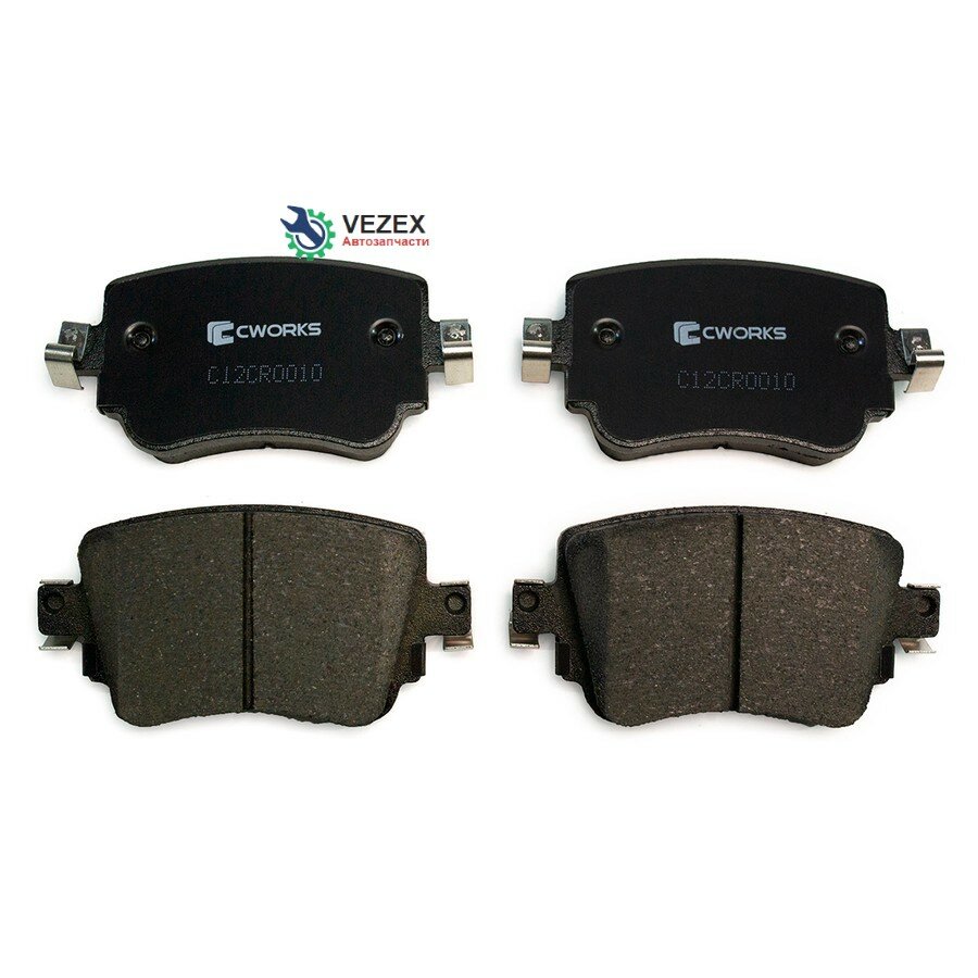 CWORKS C12CR0010 Тормозные колодки задние Low Metallic C12CR0010