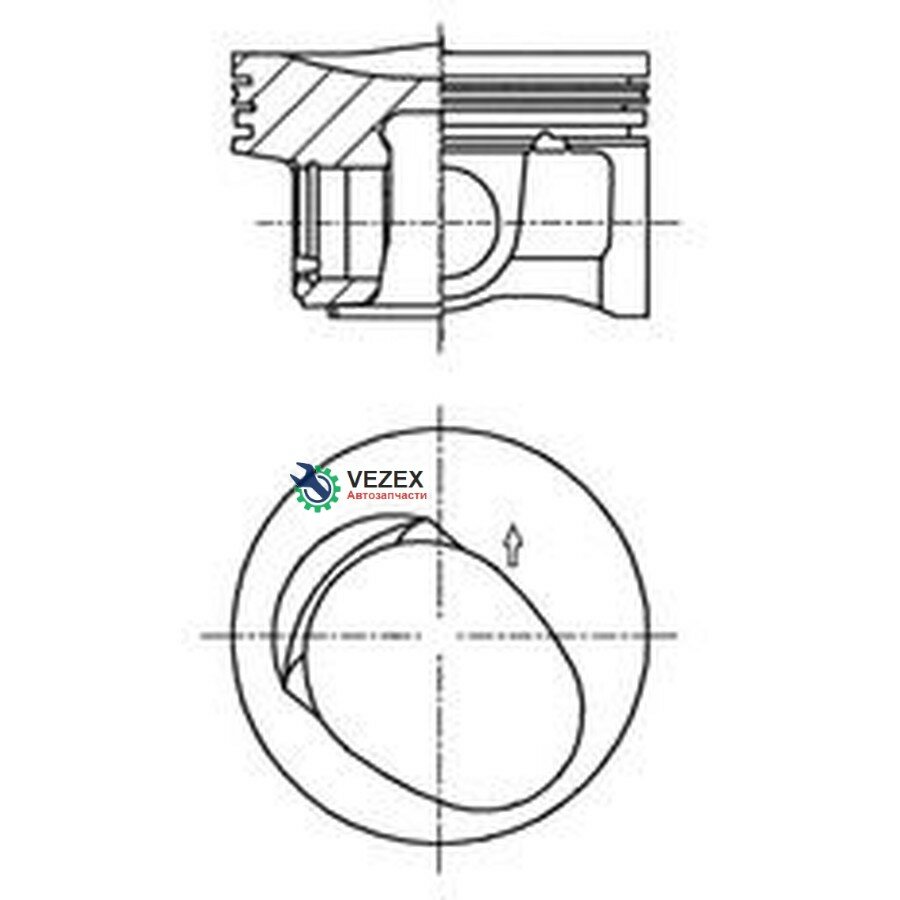 KOLBENSCHMIDT 41257610 Поршень с пальцем с кольцами