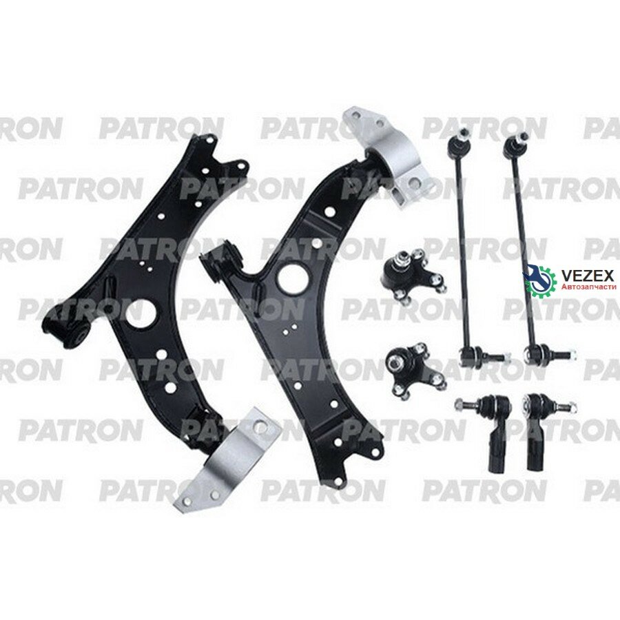 PATRON PS5916 Комплект рычагов подвески AUDI A3 (8P1) 03- SEAT LEON (1P1) 09- ALTEA (5P1) 10- VW GOLF V 07-