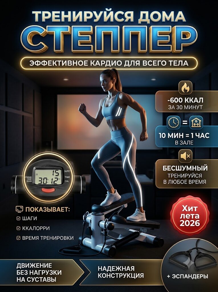 Степпер тренажер для дома 150кг тренажер для похудения для ходьбы