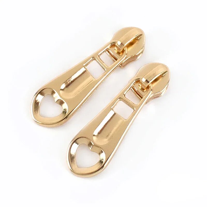 Бегунки для молнии золотые Meetee 5# ZT169-LightGold 10шт