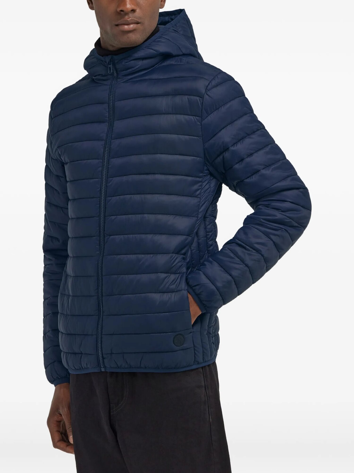Куртка Roberto Cavalli Quilted hooded jacket, размер 54, blue — фото 1
