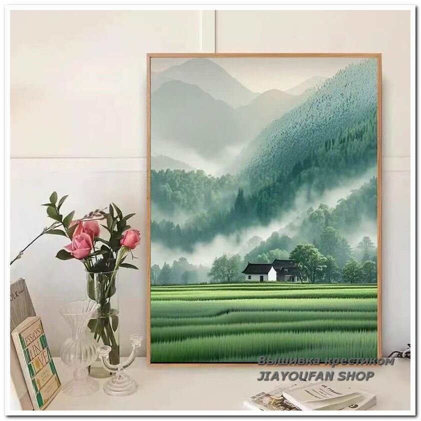 Набор для вышивания крестом, 14 Канiteй (14CT), канва 50x60 см, готовая вышивка 40x50 см