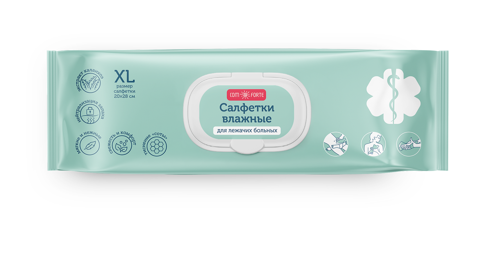 Салфетки влажные для интимной гигиены мужчин и женщин XL 60 шт ComForte