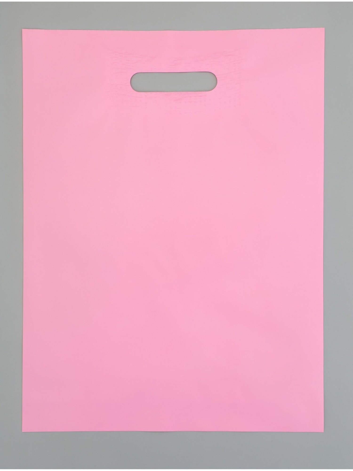 Набор 10 шт. пакет полиэтиленовый с вырубной ручкой, розовый 30х40 см, 60 мкм