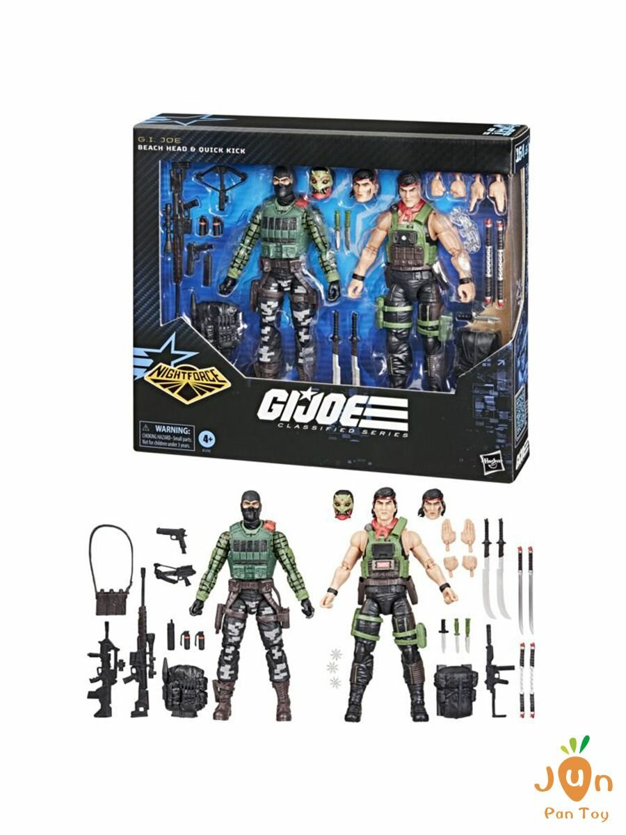 G.I.JOE Classified Series Beach Head & Quick Kick #164 / В Комплект Входят Две Многошарнирные Фигурки И Сменные Аксессуары. Отличный Подарок Для Детской Коллекции.