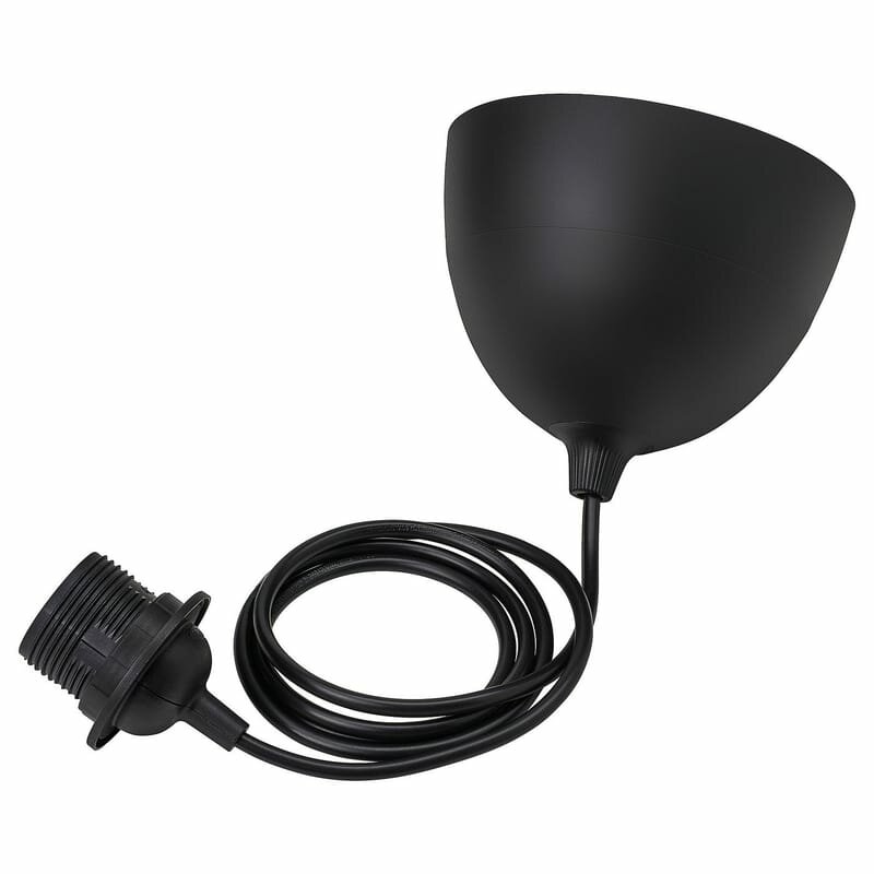 Патрон с кабелем IKEA HAVSDJUP, черный, 1.4 м 705.977.94